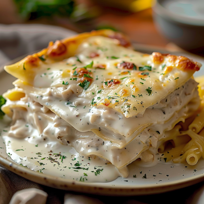 Easy Creamy Chicken Lasagna | Delicious White Sauce Recipe