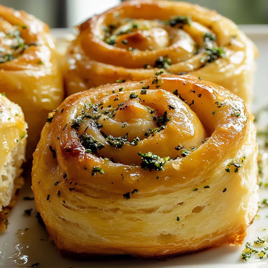 Garlic-Swirl Rolls: Fluffy and Flavorful Treats