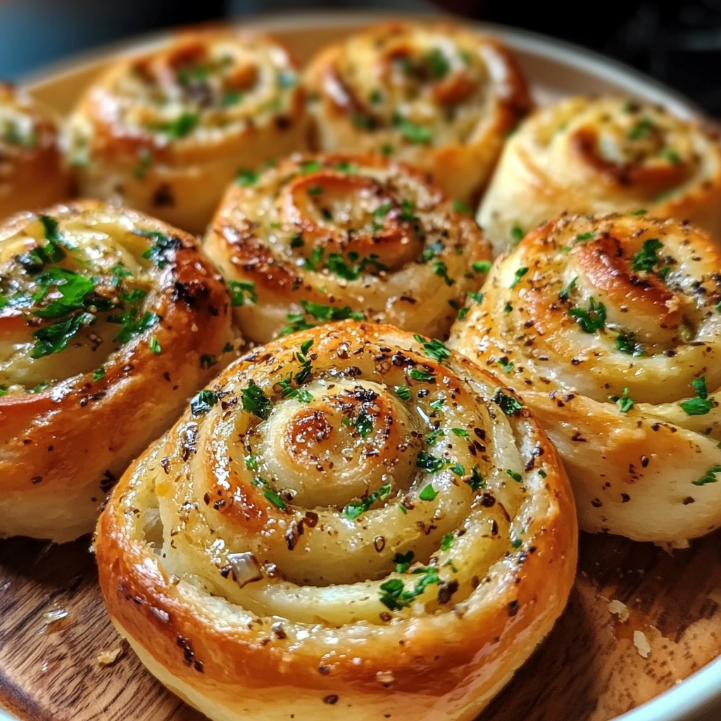Garlic-Swirl Rolls: Fluffy and Flavorful Treats