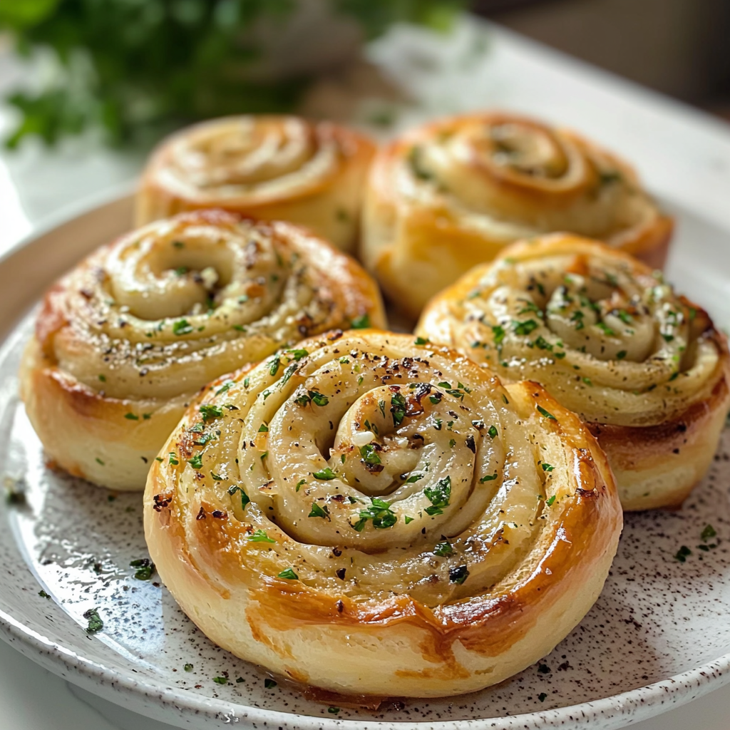 Garlic-Swirl Rolls: Fluffy and Flavorful Treats