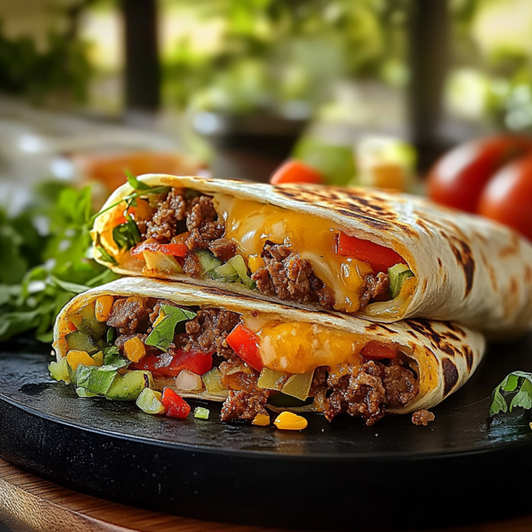 Cheesy Beef Fiesta Wraps : Quick & Delicious Tex-Mex Wraps