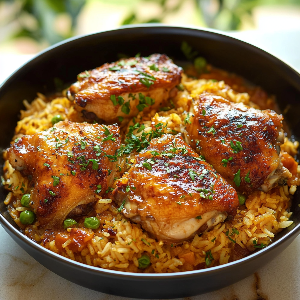 Slow Cooker Chicken Thighs with Rice - Simple & Flavorful Recipe