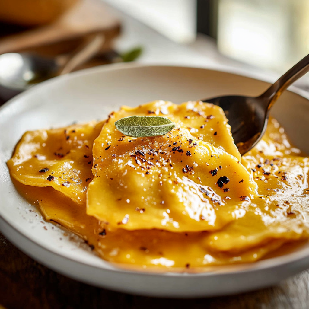 Creamy Butternut Squash Ravioli Sauce with Sage | Easy Recipe