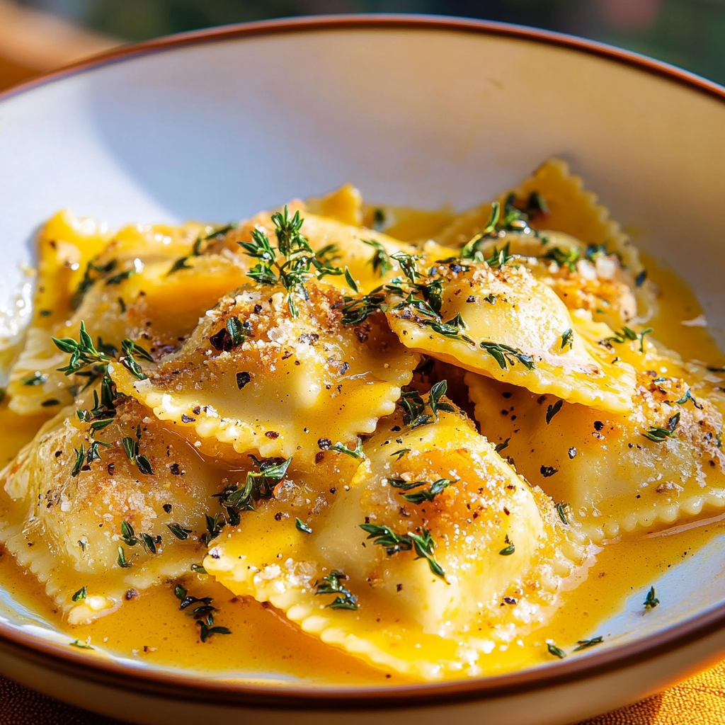 Creamy Butternut Squash Ravioli Sauce with Sage | Easy Recipe