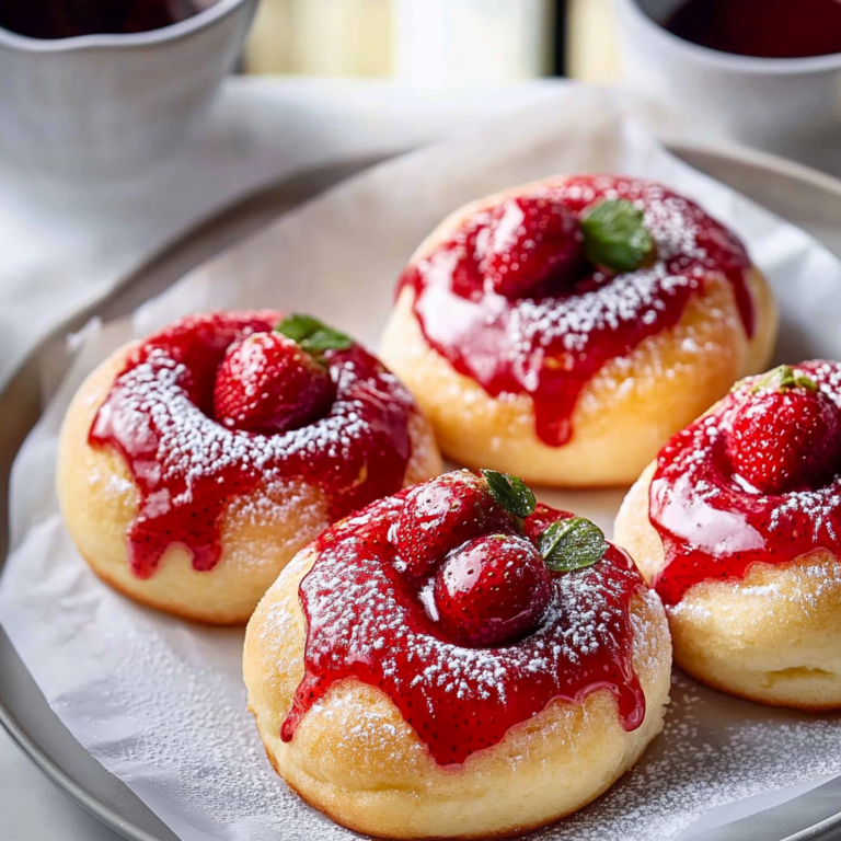 Strawberry Cheesecake Buns Recipe | Soft & Creamy Delight