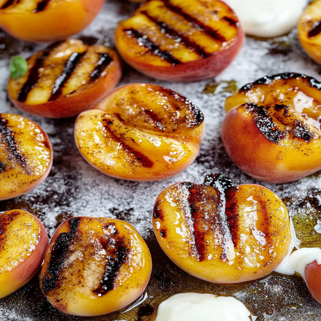 Grilled Peaches with Honey and Cinnamon