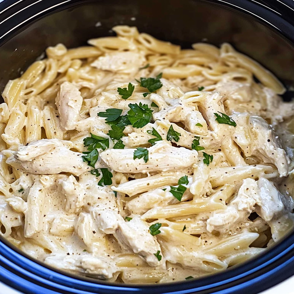 Crockpot Creamy Chicken Alfredo