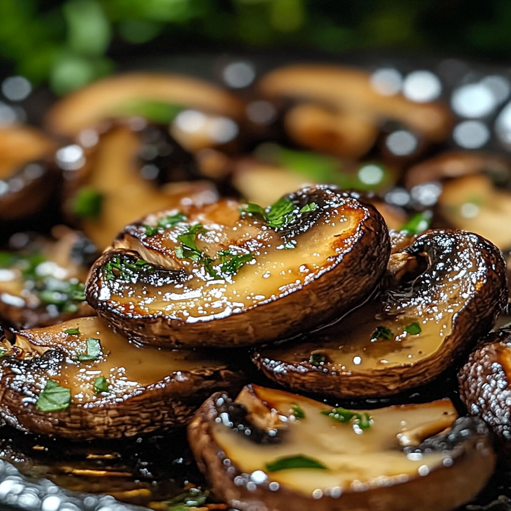 Garlic Butter Grilled Mushrooms