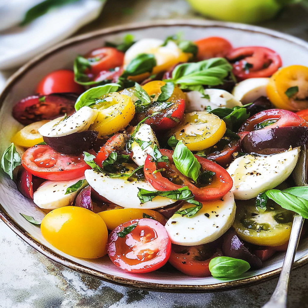 Caprese Summer Salad with Fresh Basil