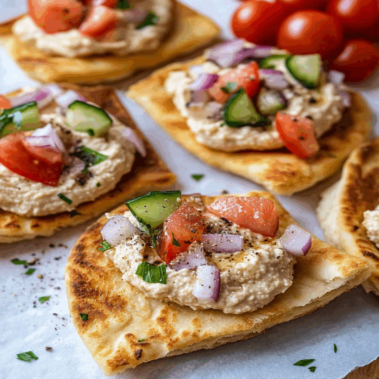 Mini Pita Pockets with Hummus