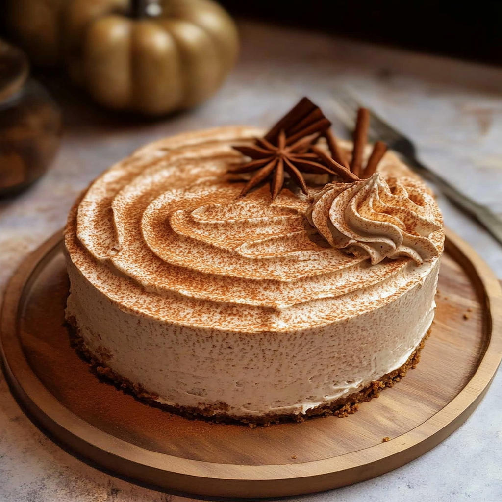 Pumpkin Spice Cake with Chai Whipped Cream