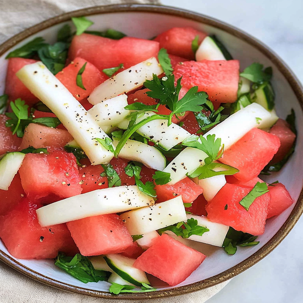 Watermelon Jicama Salad with Tajín