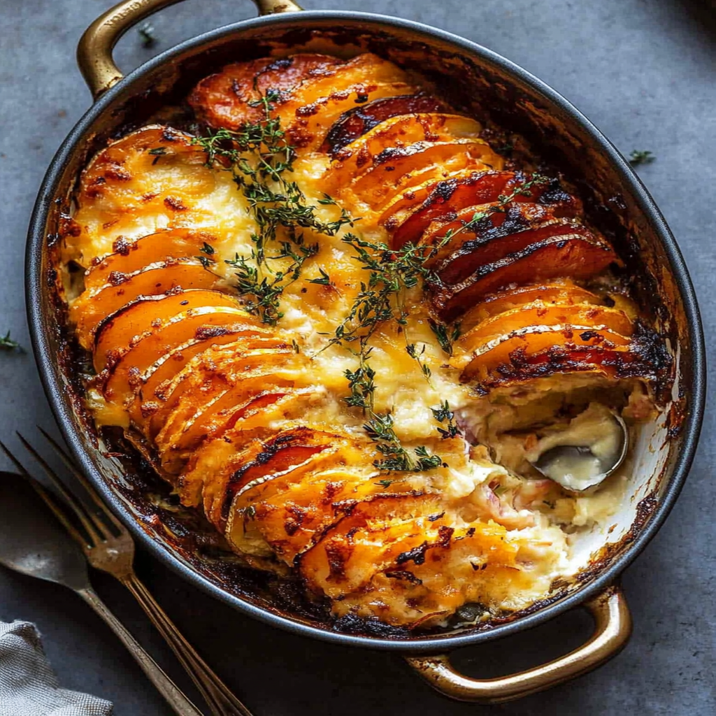 Cheesy Root Vegetable Gratin