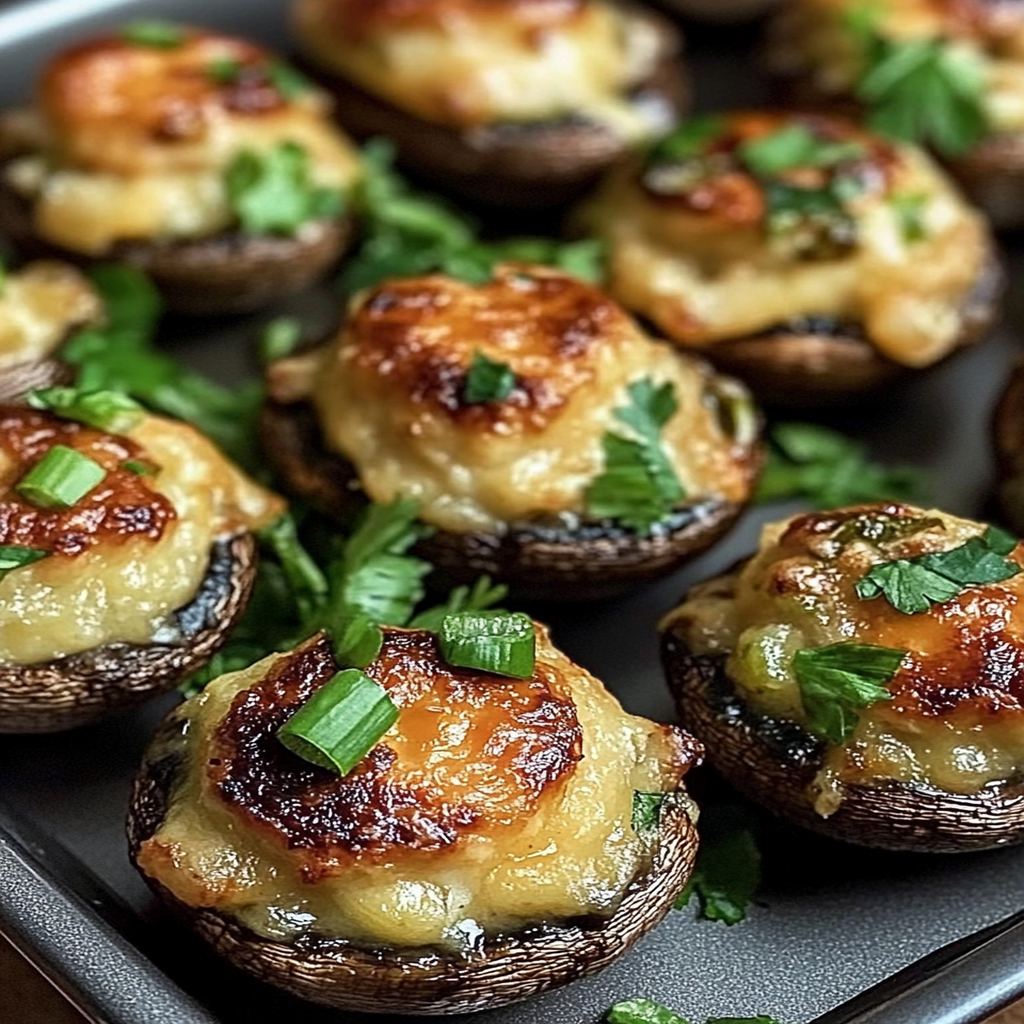 Jalapeño Popper Stuffed Mushrooms